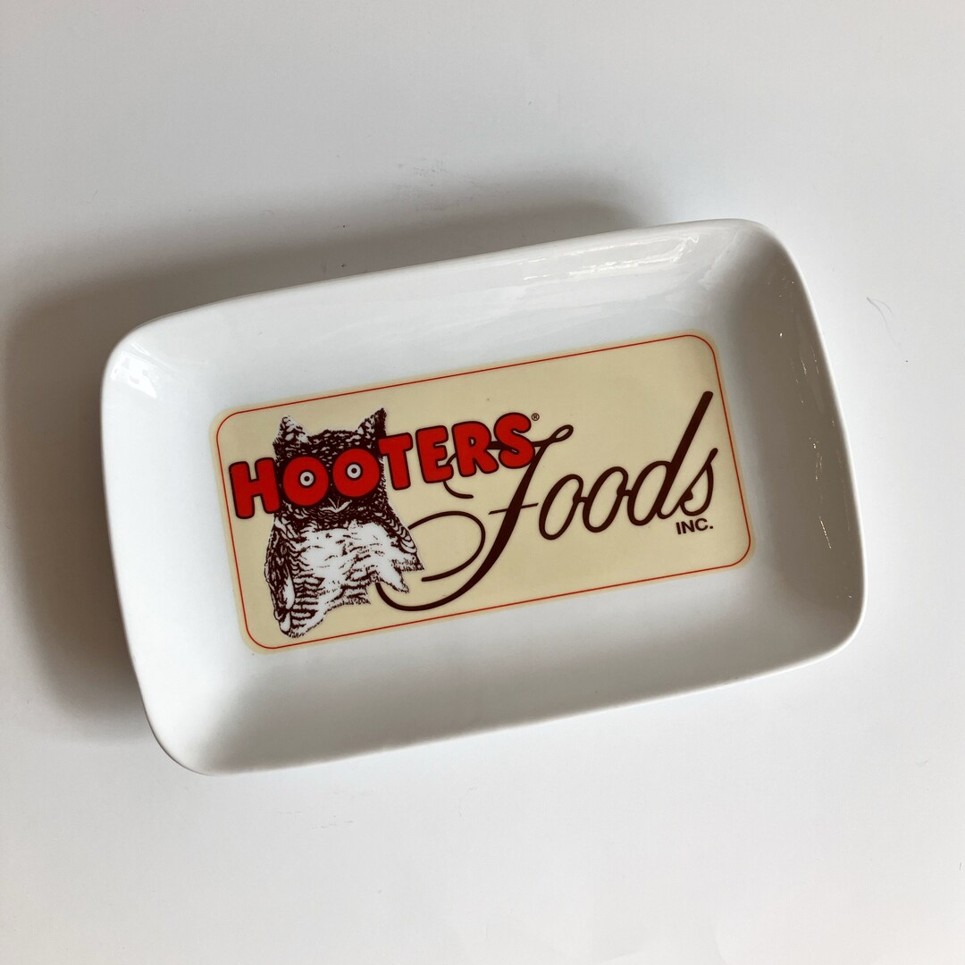 Vintage Hooters Foods Serving Tray Ceramic Kitschy Home Decor Catchall ...