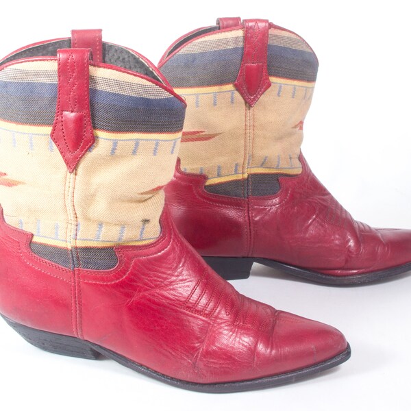 Ankle Cowboy Boots - Etsy