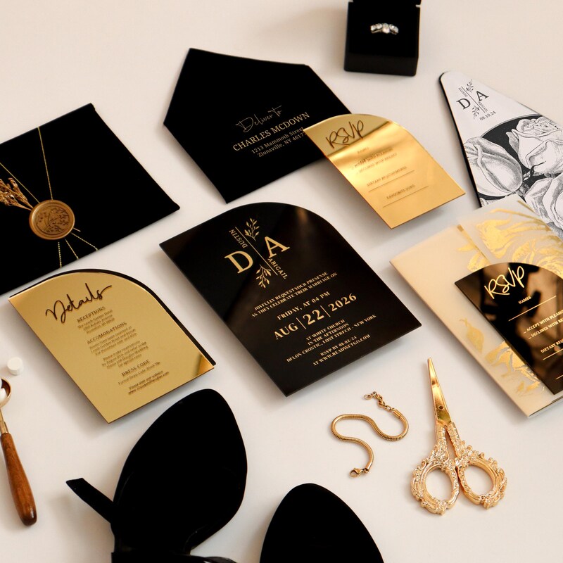 Mirror Invitation - Etsy