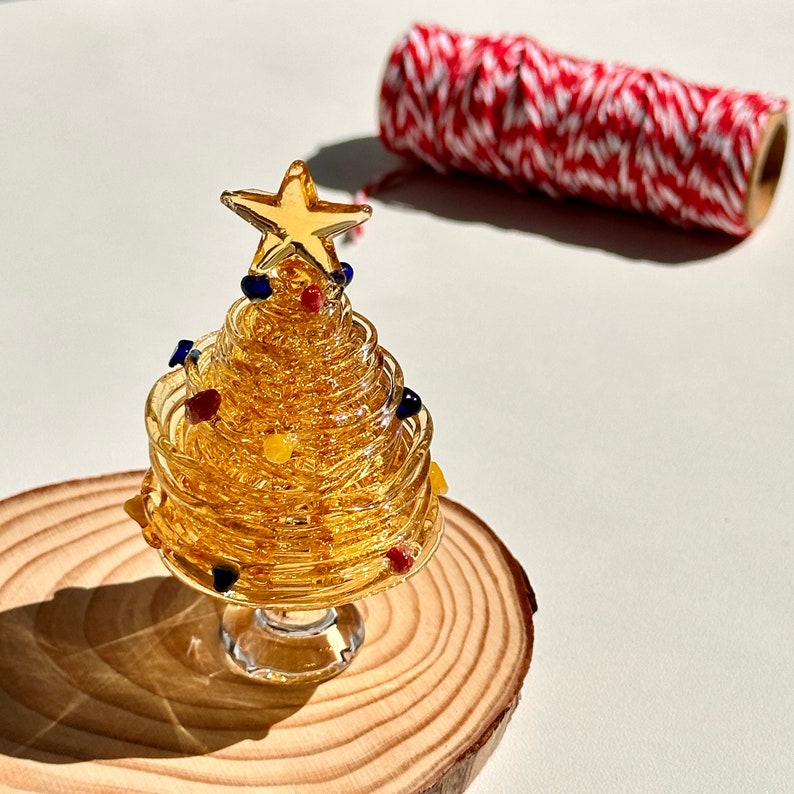 Handmade Glass Christmas Tree Statue, Christmas Sculpture Decoration ...