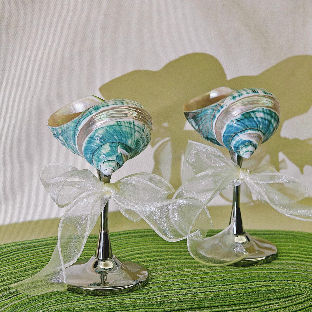 Custom Name Natural Conch Cups, Unique Conch Glass Cups, Shell Cups ...