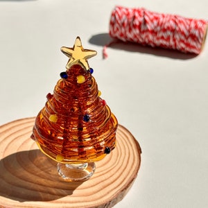 Handmade Glass Christmas Tree Statue, Christmas Sculpture Decoration ...