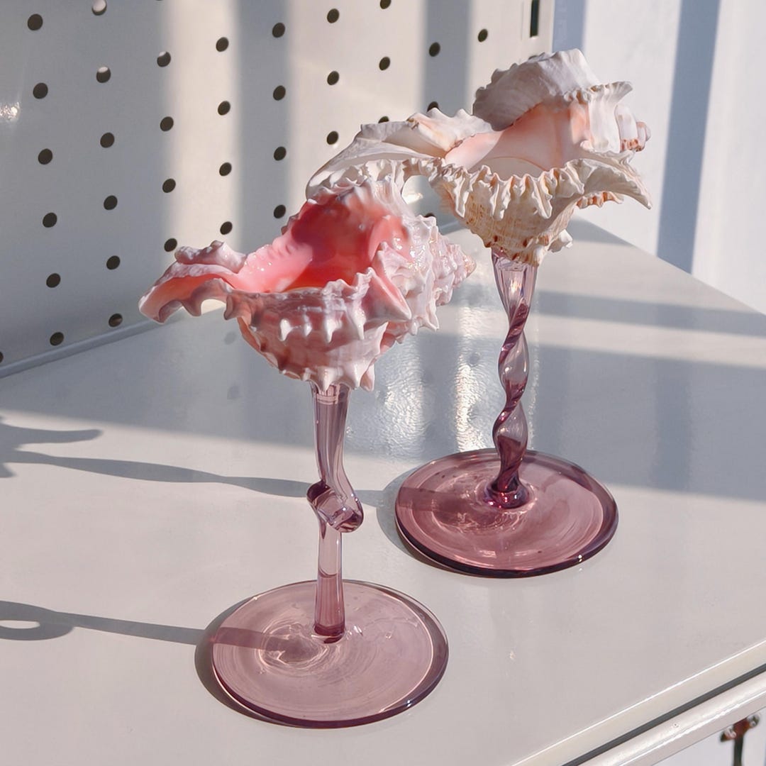 Seashell Martini Glasses, Shell Wine Glasses, Wedding Bridesmaid Gifts ...