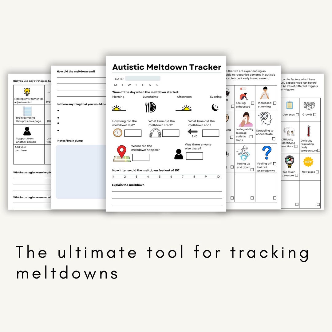 Autistic Meltdown Tracker | Neurodivergent, ASD, Autism | Digital ...