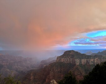 Monsoon Sunset, North Rim of Grand Canyon, Arizona, Grand Canyon Photography, Digital Print ...