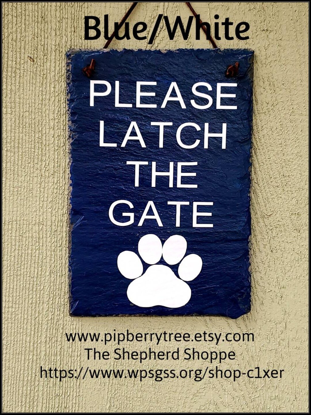 Please Latch the Gate/ Vinyl Lettering/ Decorative Slate Sign - Etsy