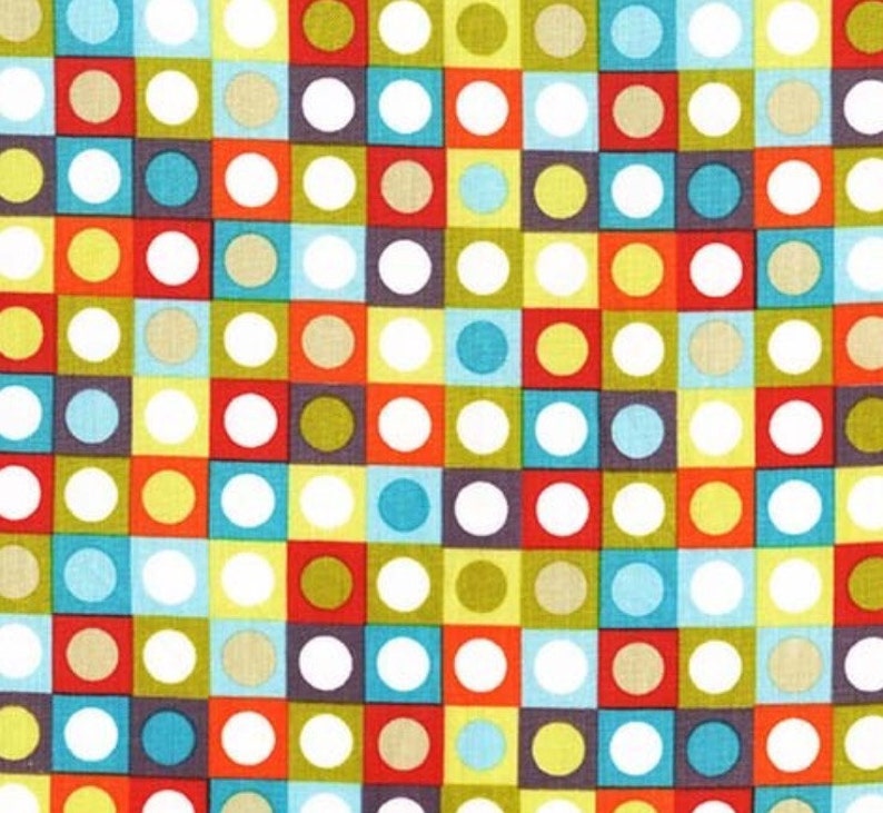 QUILTING FABRIC: Bot Dots in Retro Colors for Michael Miller | Etsy