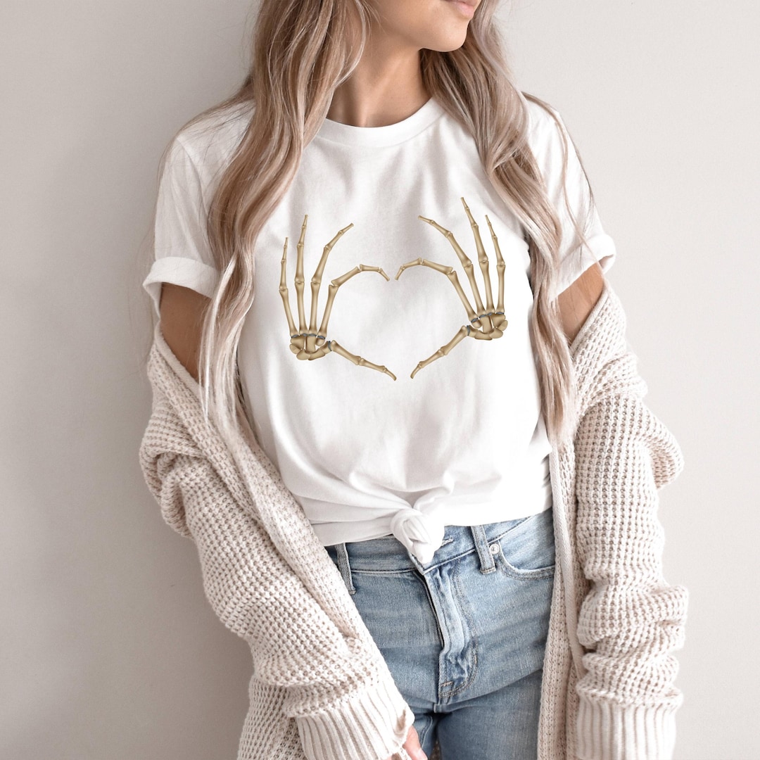 Skeleton Hands Heart Shirt, Skeleton Hand Shirt, Skeleton Heart Hands ...