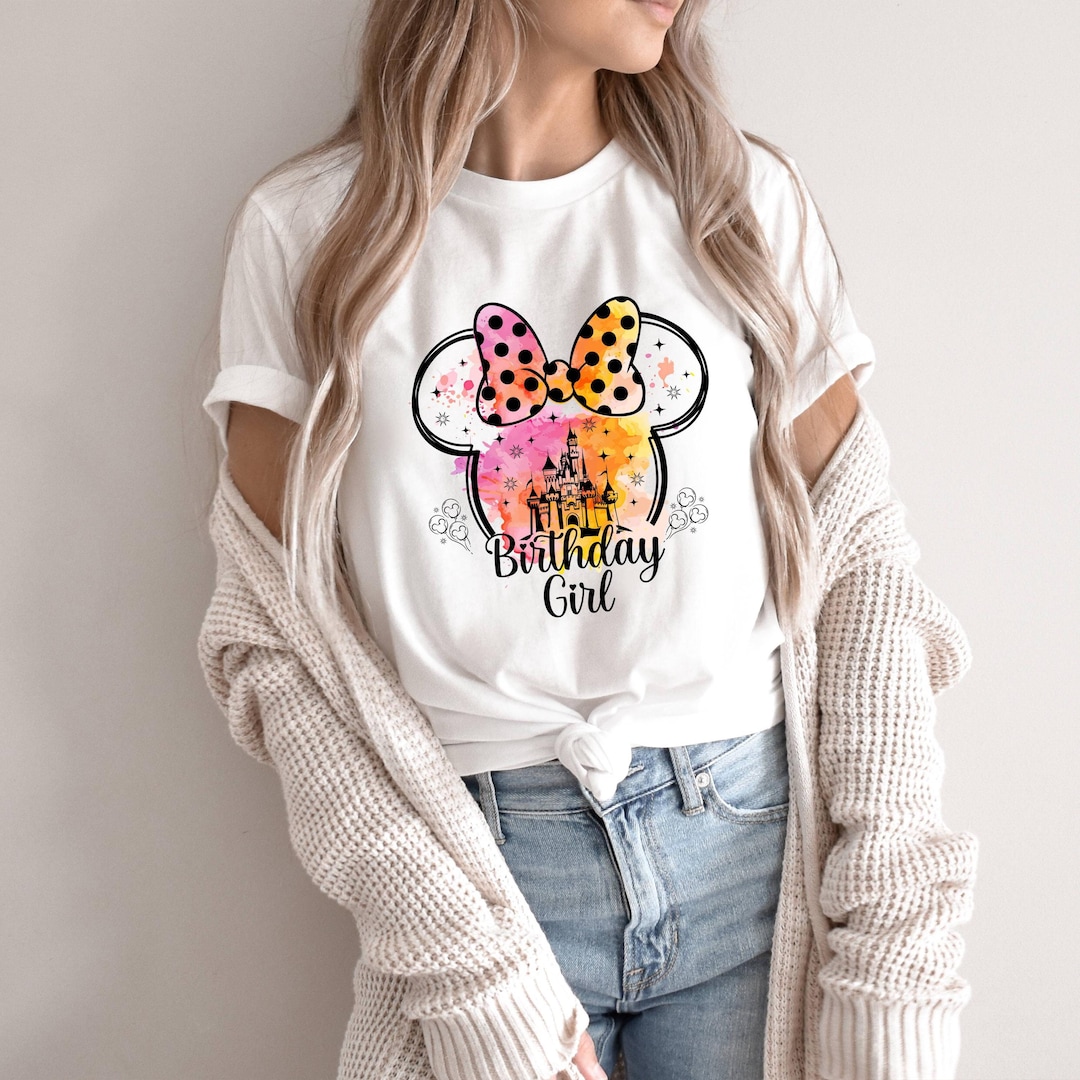 Custom Disney Birthday Girl Shirt, Minnie Birthday Matching Family ...