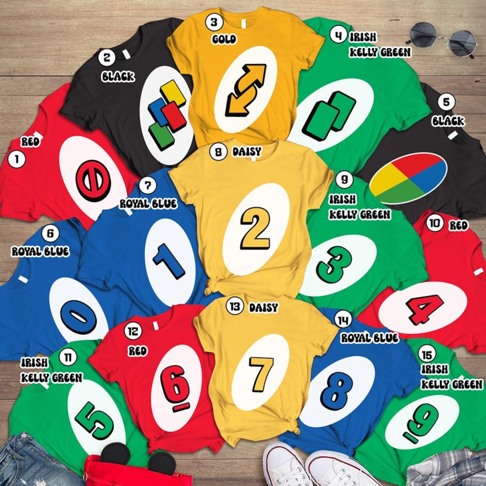 Uno Card Matching Family Shirts Uno Card Matching T-shirt Uno Halloween ...