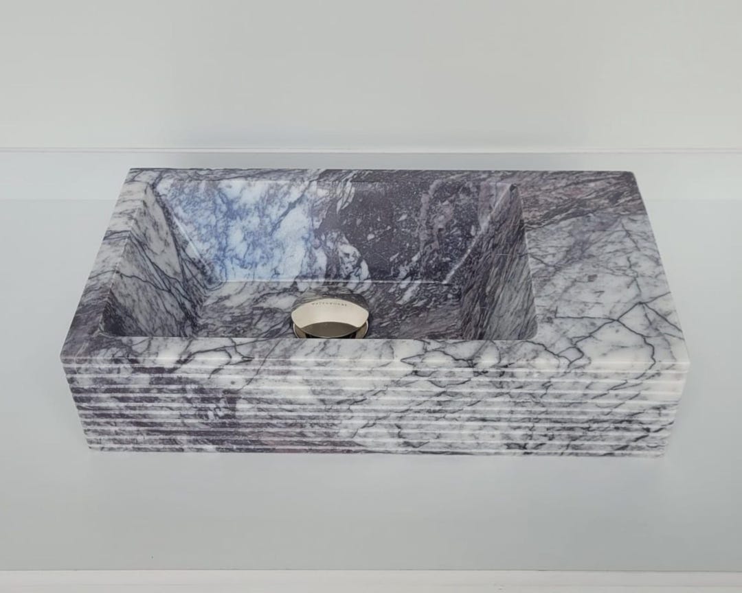 Handmade Lilac Marble Sink: Countertop or Wall Mounted Bathroom Vanity ...