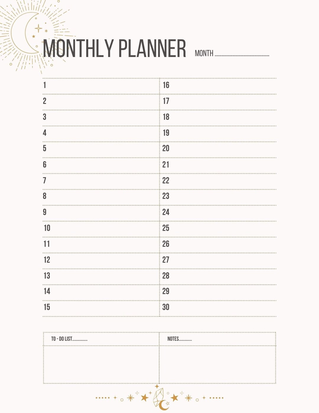 2024 Monthly Planner PDF Printable, Customizable, Goal Setting & Habit ...