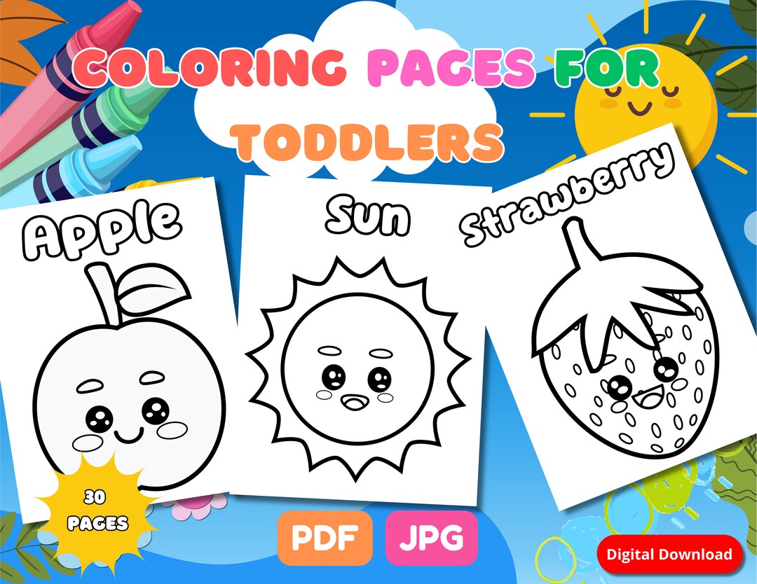 Simple Coloring Pages Childrens Colouring Printable Coloring Book Page ...