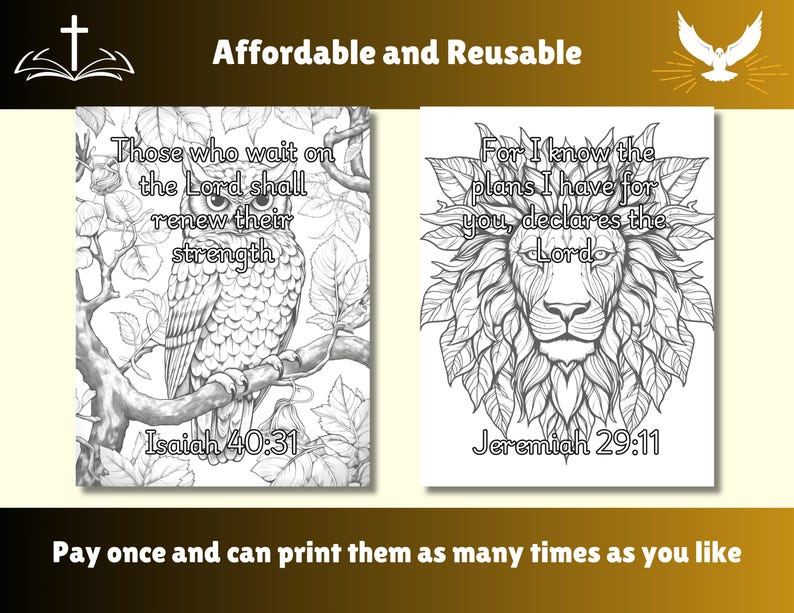 Bible Verse Coloring Pages: Printable Christian Quotes, Inspiring ...