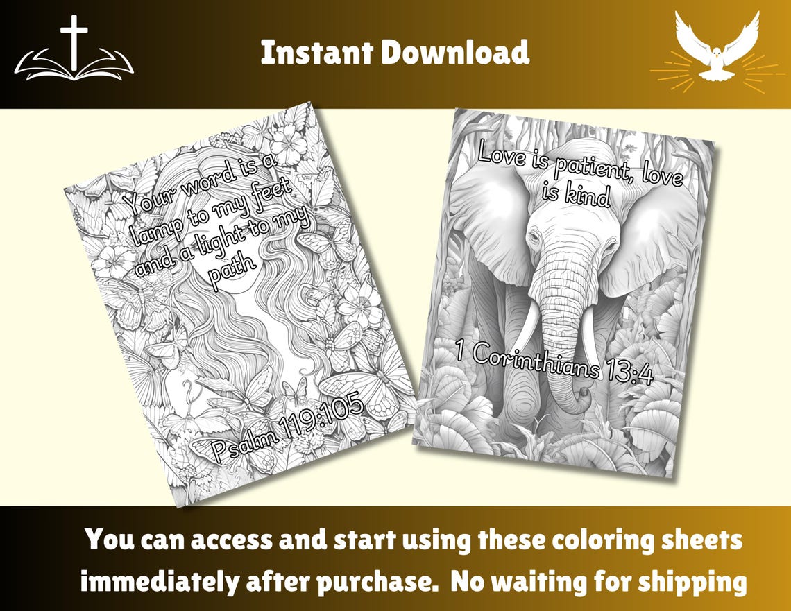 Bible Verse Coloring Pages: Printable Christian Quotes, Inspiring ...