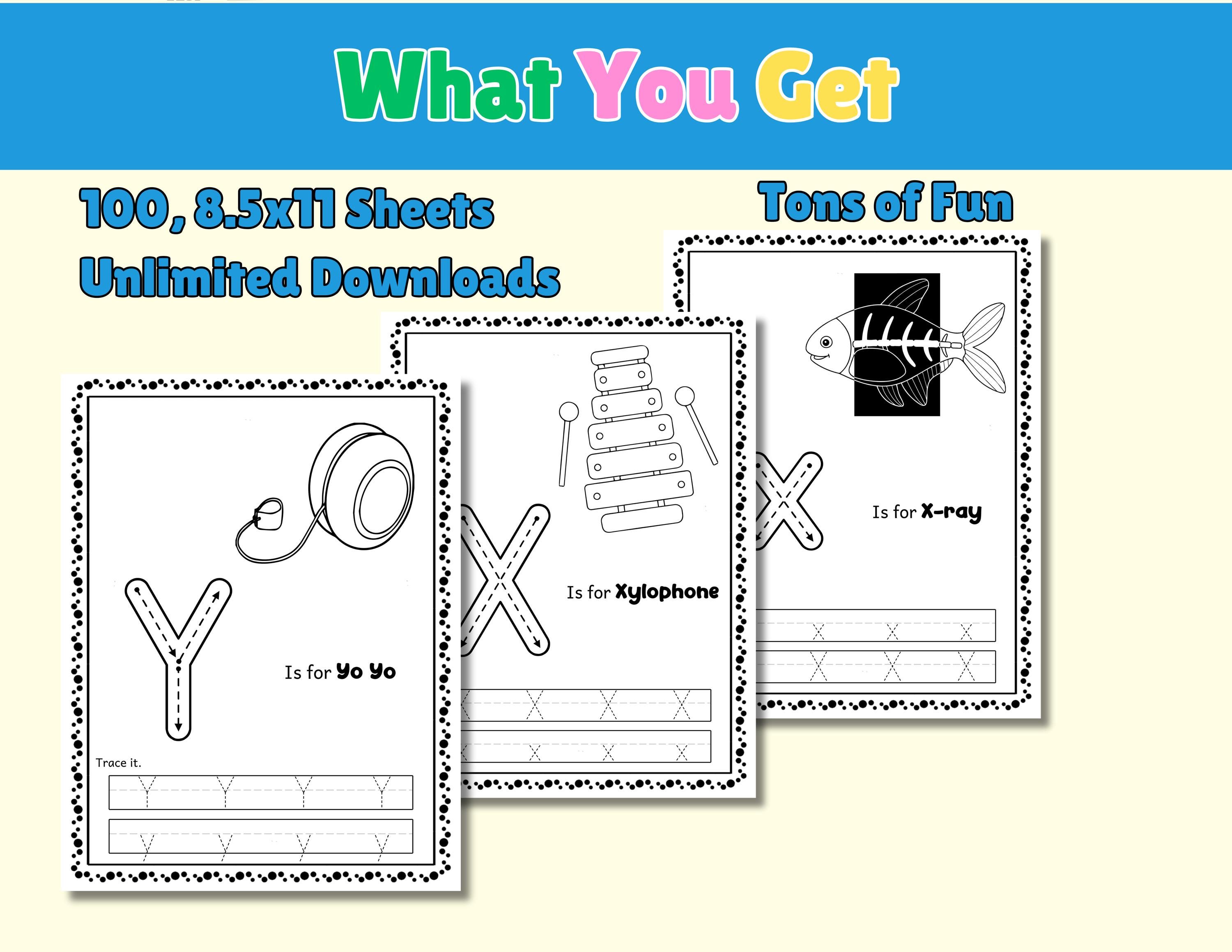 Educational Printables Alphabet Coloring Pages ABC Coloring Book ...