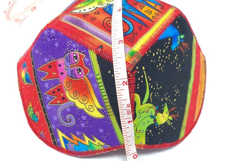 Small Reversible Fabric Bowl in Laurel Burch Christmas Prints - Etsy