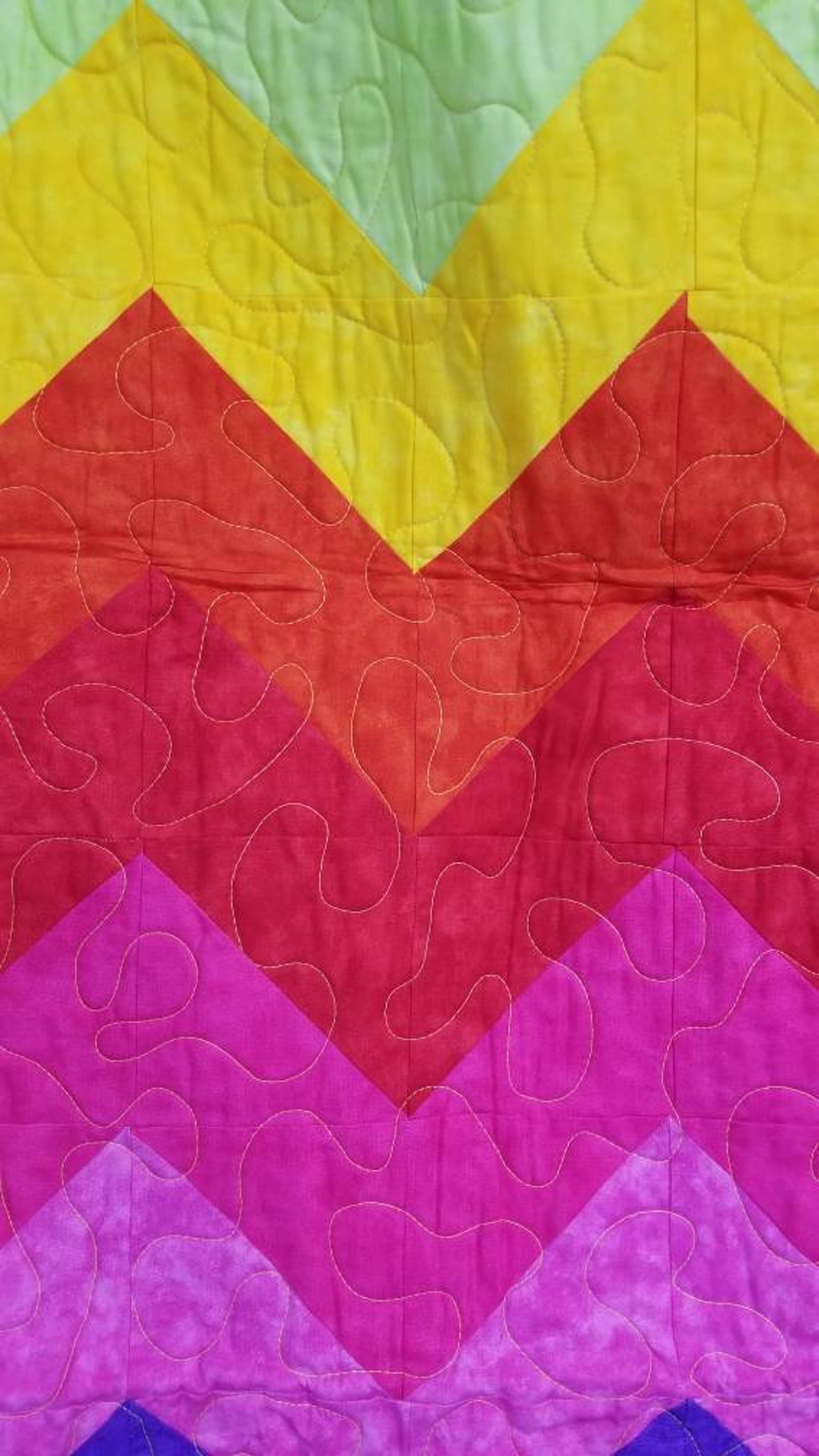 Chevron Lap Quilt in Bright Rainbow - Etsy