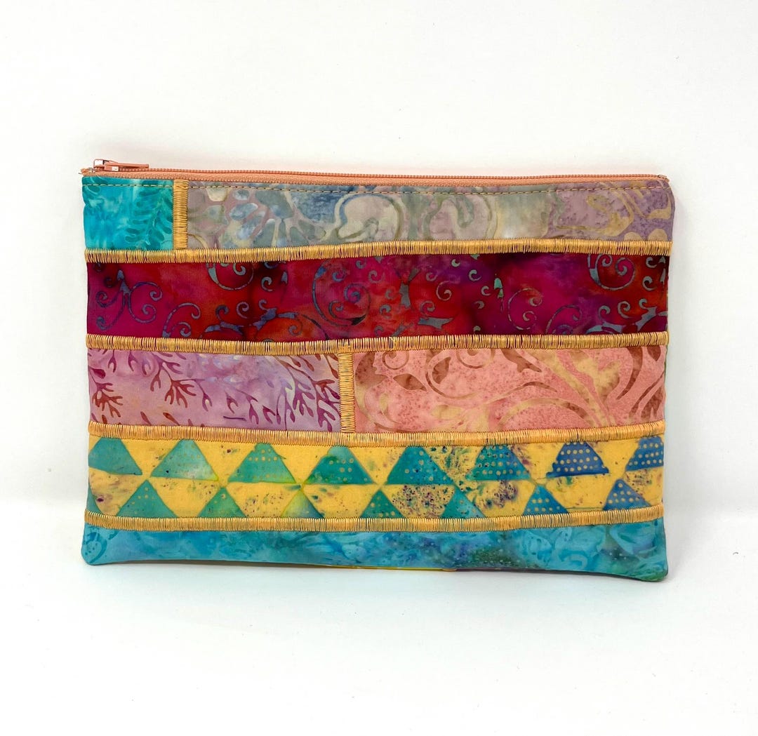 Pastel Batik Padded Zipper Pouch 9 Inch - Etsy