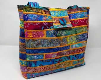 Large Batik Purse in Purple Fabrics - Etsy