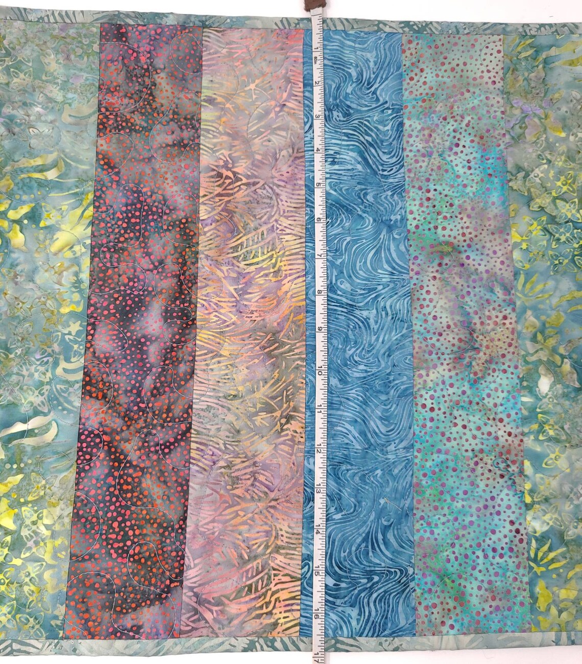 Quilted Table Runner in Natural Batiks - Etsy