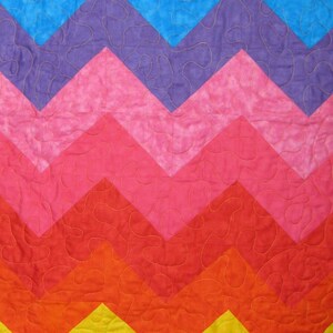 Chevron Lap Quilt in Bright Rainbow - Etsy