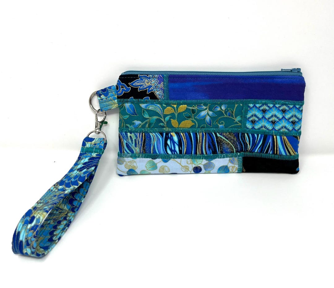 Jewel Toned Utopia Fabric Padded Wristlet - Etsy