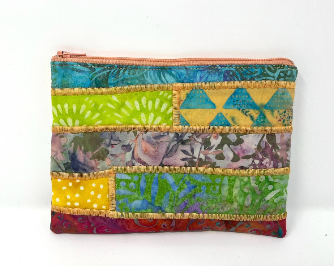 Pastel Batik Padded Zipper Pouch 7 Inch - Etsy