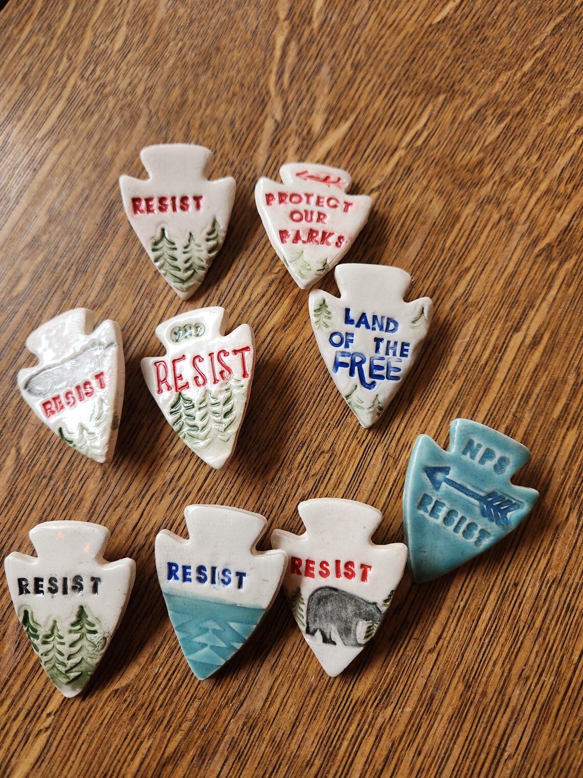 Porcelain Arrowhead Pin - Etsy