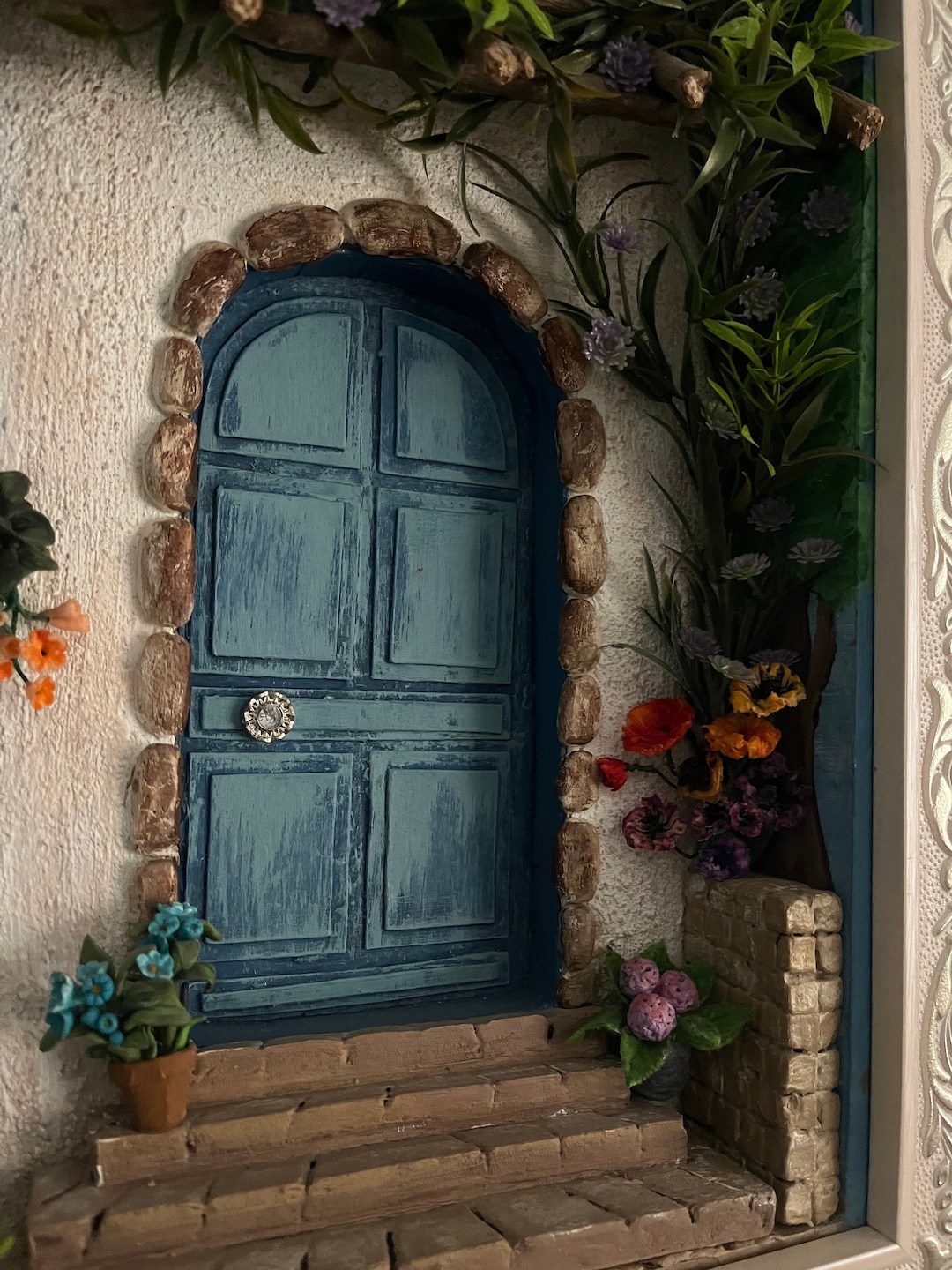 Miniature Shadowbox Door Diorama Balkan Styled Dollhouse Ooak Diorama ...