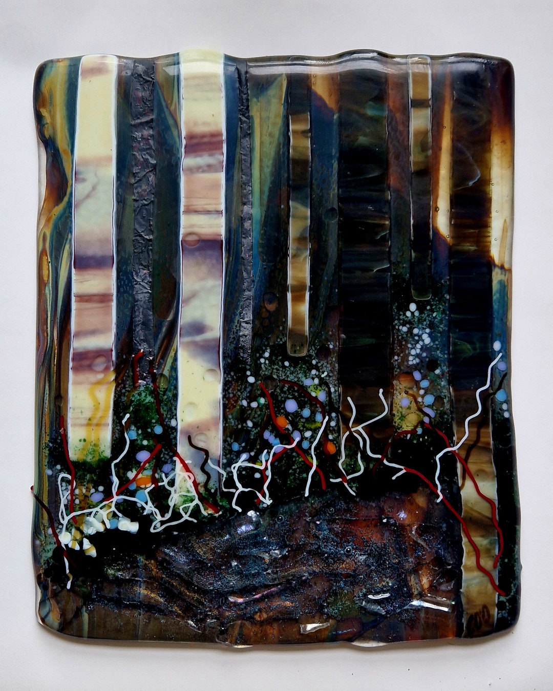 Fused Glass Scene - Trees Next to Water - Etsy
