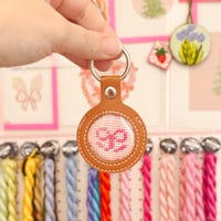 Monogram Keychain Fob Needlepoint Canvas - Etsy