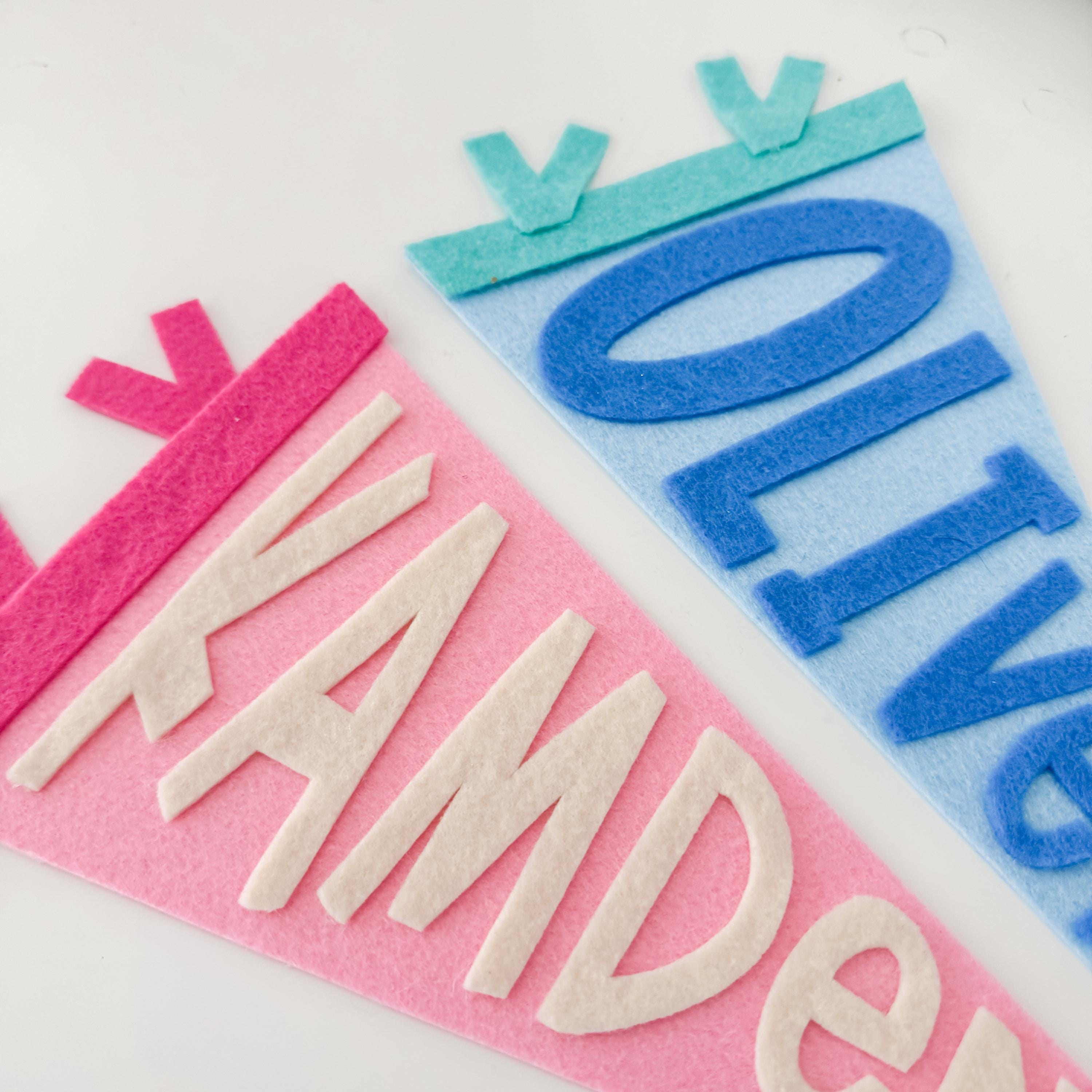 Handmade Felt Custom Name Penant Banner Flag, Boys Room Decor, Boys ...