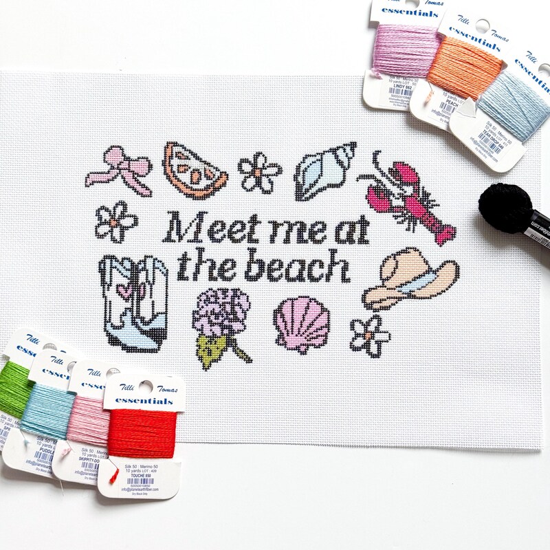 Beach Needlepoint - Etsy