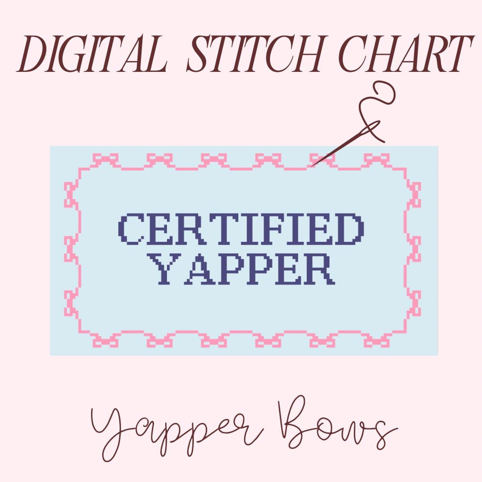 Coquette Bow Needlepoint Chart: DIY Cross Stitch Pattern (PDF) - Etsy