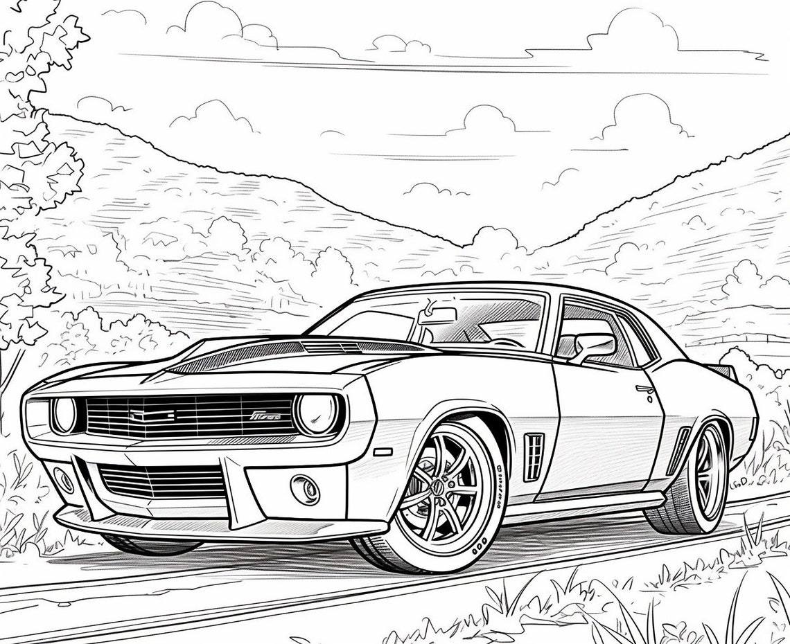 330 Coloring Pages | Muscle Cars | Coloring Book for Children and ...