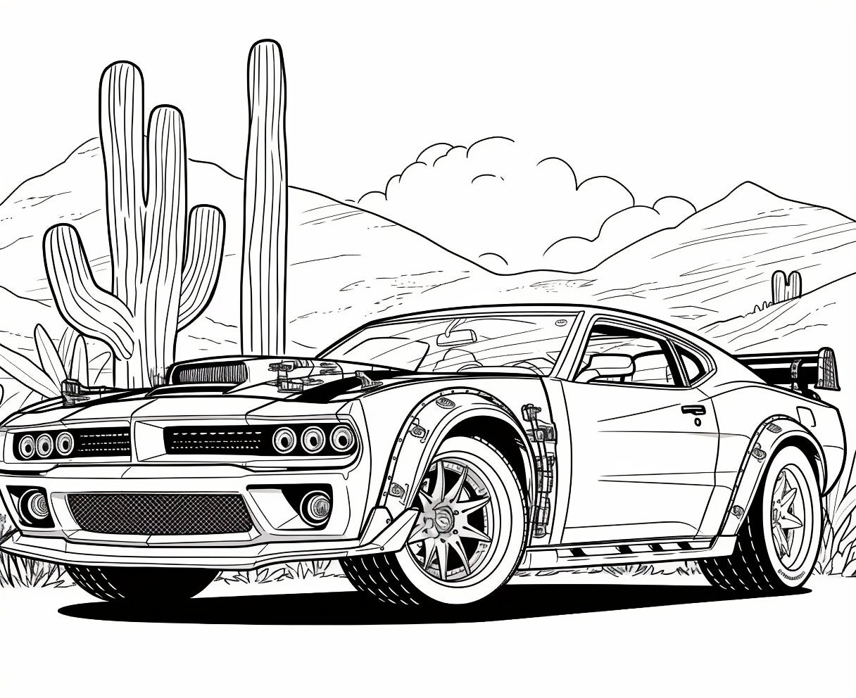 330 Coloring Pages | Muscle Cars | Coloring Book for Children and ...