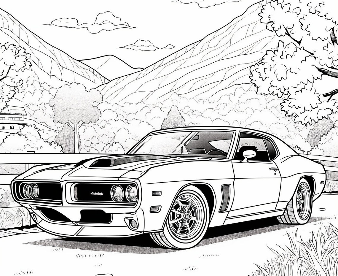 330 Coloring Pages | Muscle Cars | Coloring Book for Children and ...