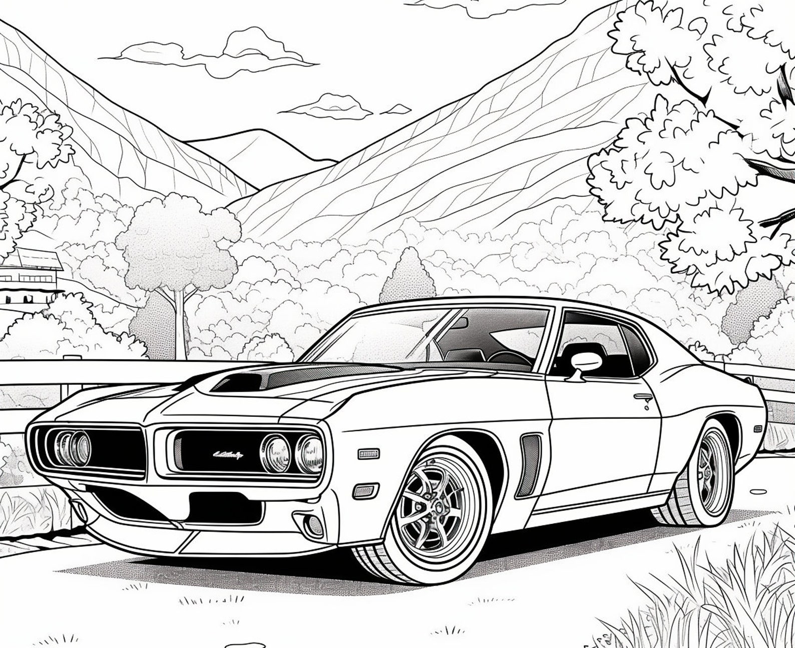 330 Coloring Pages | Muscle Cars | Coloring Book for Children and ...