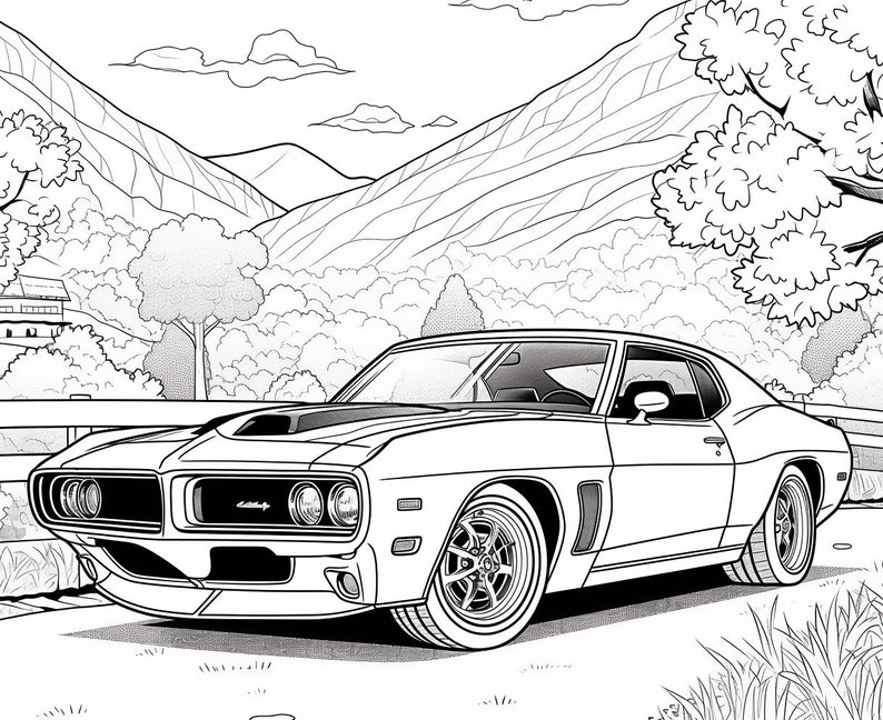 330 Coloring Pages | Muscle Cars | Coloring Book for Children and ...