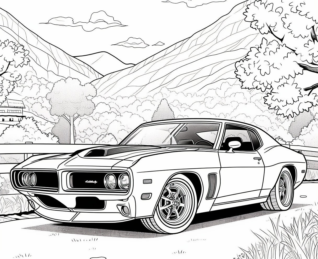 330 Coloring Pages | Muscle Cars | Coloring Book for Children and ...