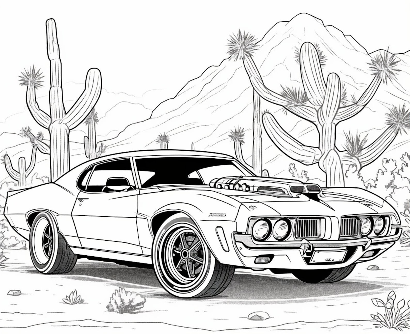 330 Coloring Pages | Muscle Cars | Coloring Book for Children and ...