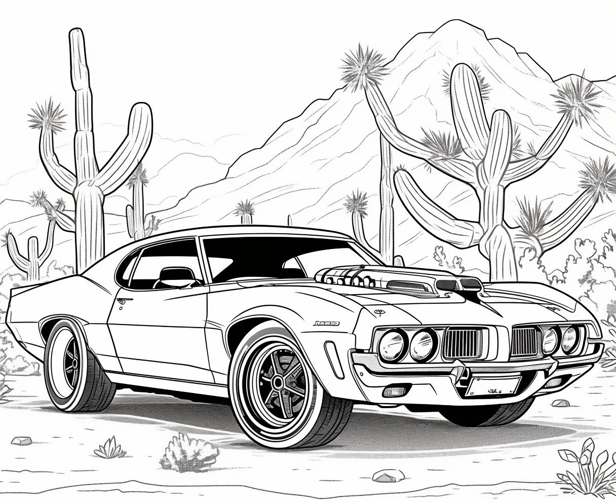 330 Coloring Pages | Muscle Cars | Coloring Book for Children and ...