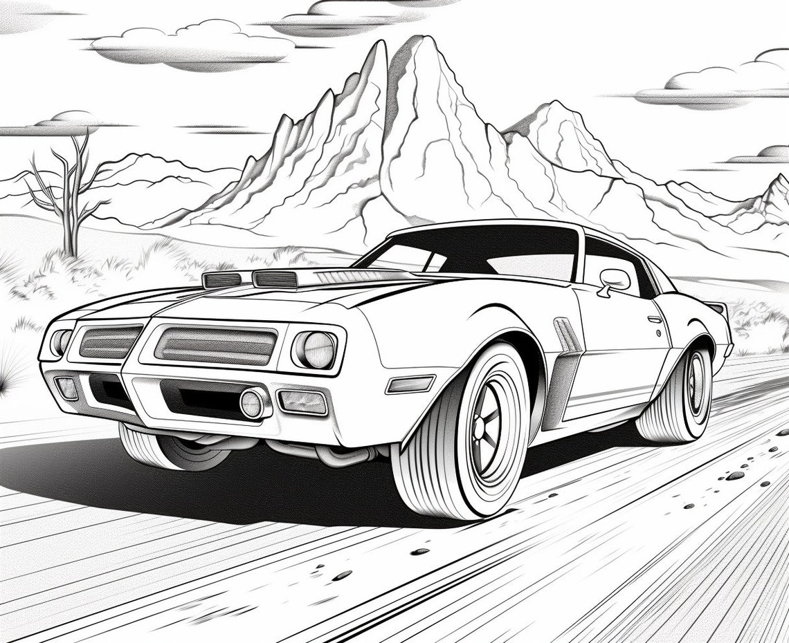 330 Coloring Pages | Muscle Cars | Coloring Book for Children and ...