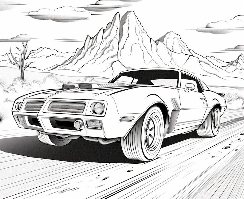 330 Coloring Pages | Muscle Cars | Coloring Book for Children and ...