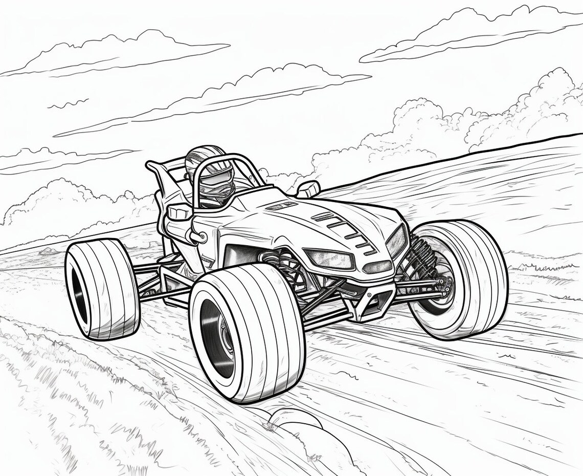 200 Coloring Pages | Sprint Cars | Coloring Book for Children and ...