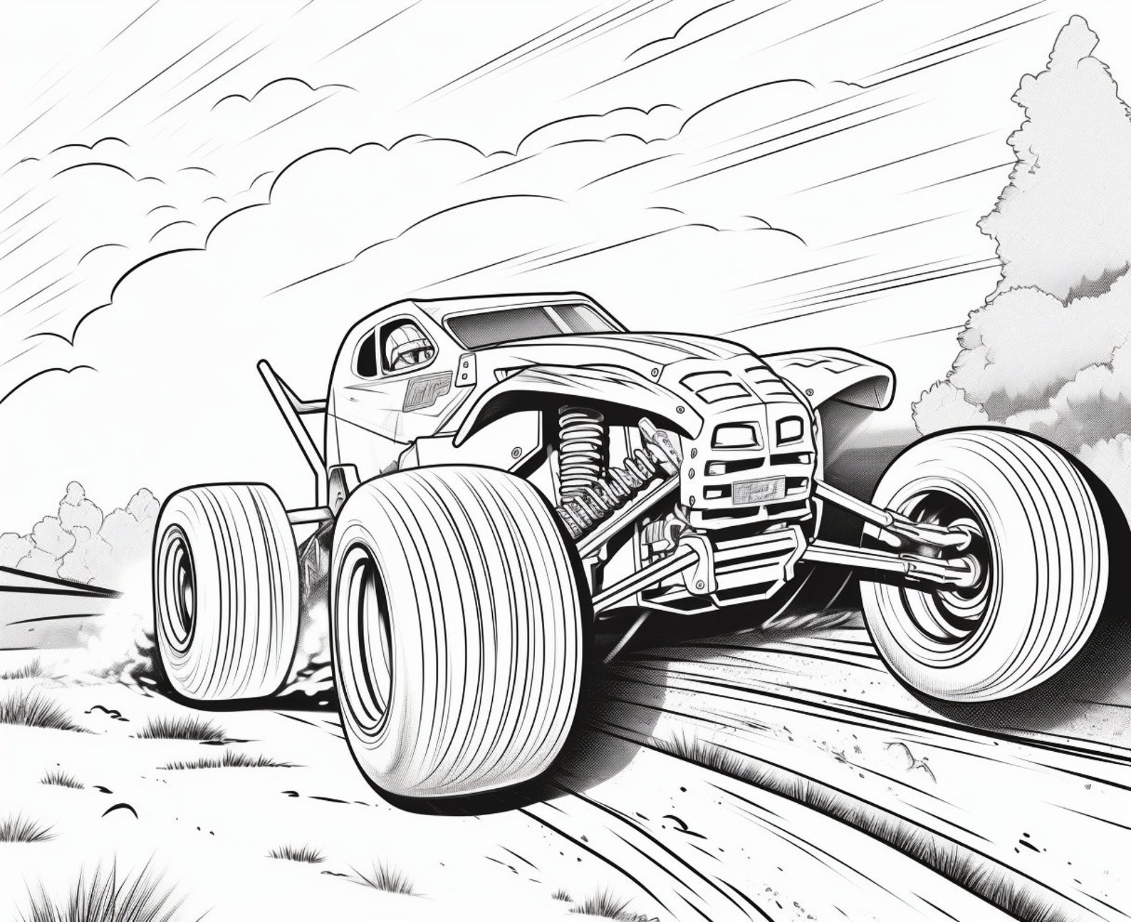 200 Coloring Pages | Sprint Cars | Coloring Book for Children and ...