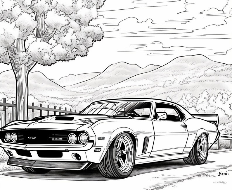 330 Coloring Pages | Muscle Cars | Coloring Book for Children and ...