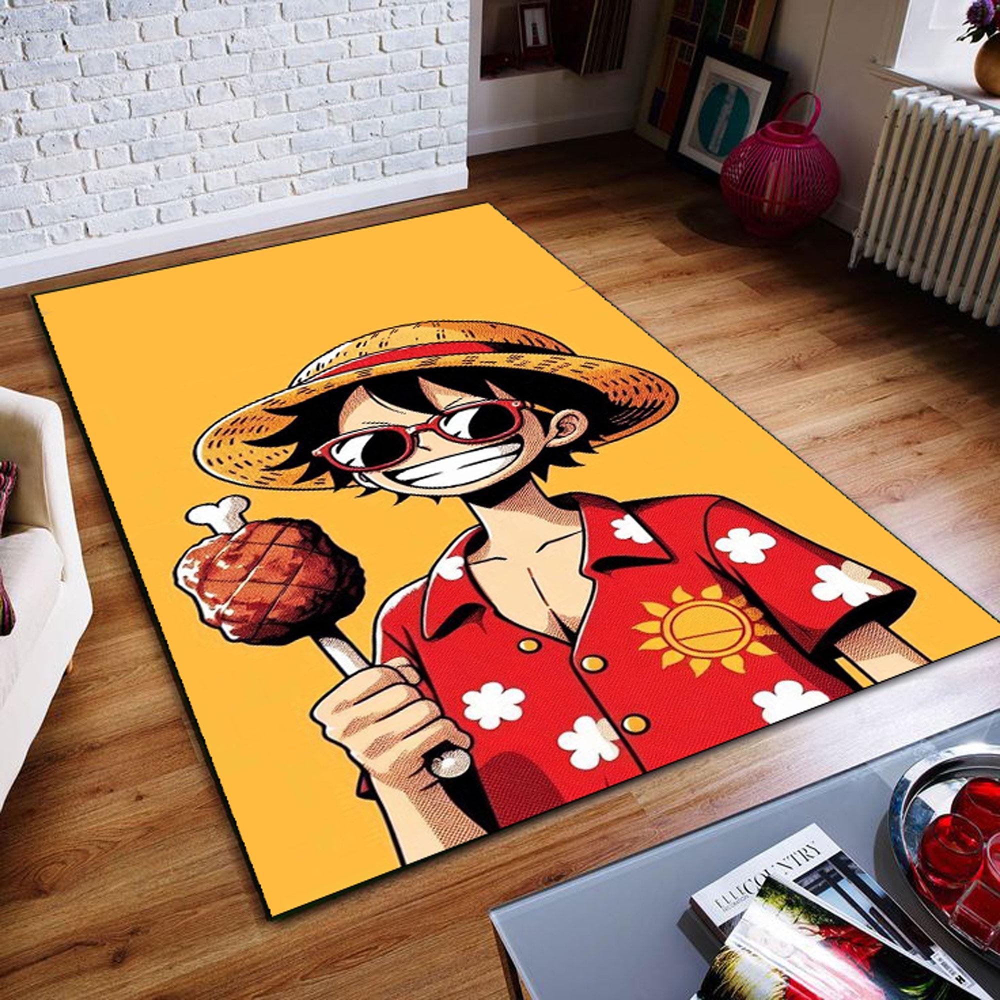 Anime Decor One Piece Rug Luffy & Crew One Piece Rug Straw Hat Pirates ...