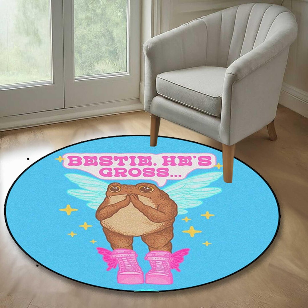 Frog Rug, Bestie Rug, Bestie He is Gross Rug, Girly Rug, Funny Rug ...